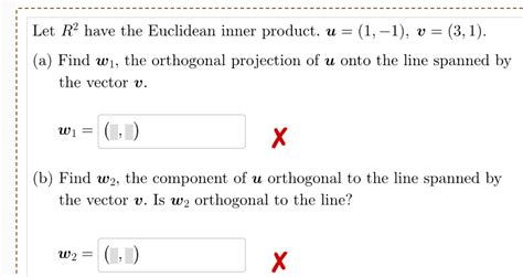 Solved Let R Have The Euclidean Inner Product U V Chegg