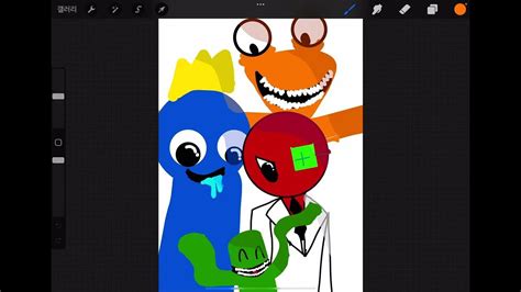 프로크리에이트로 레인보우팝 그리기 Youtube