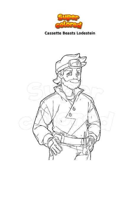 Coloriage Cassette Beasts Lodestein