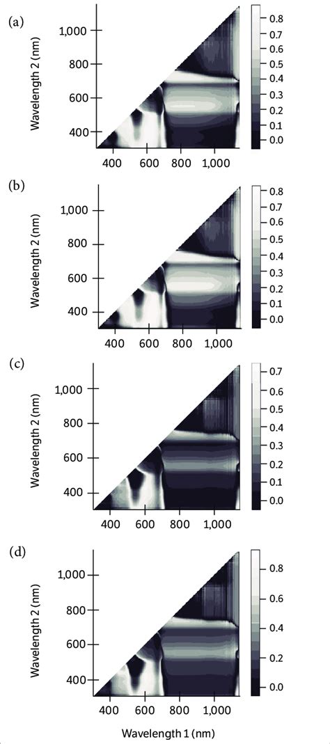 Correlation Matrices Contour Maps Showing The Coeffi Cients Of Download Scientific Diagram