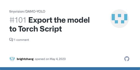 Export The Model To Torch Script · Issue 101 · Tinyvisiondamo Yolo