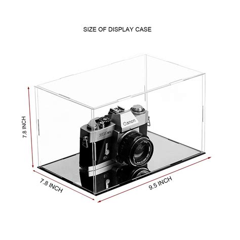 Wanlian Clear Acrylic Display Caseself Assembly Display Box With Black Acrylic Basecountertop