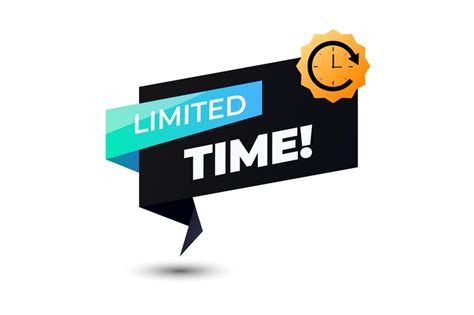 Premium Vector Limited Time Text With Clock Vector Illustration