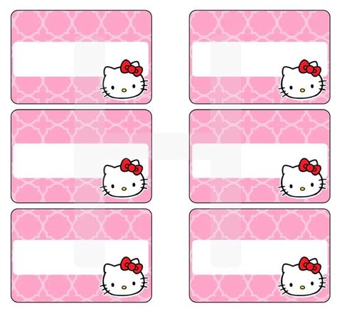 Name Tags Printable Hello Kitty Hello Kitty School Hello Kitty