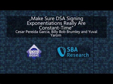acm ccs computer and communications security talk make sure dsa