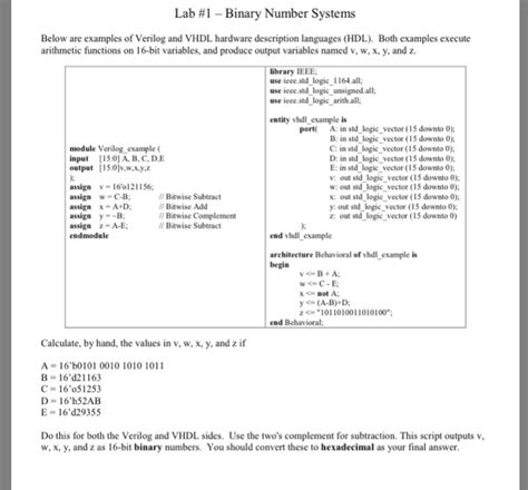 solved lab 1 binary number systems below are examples of