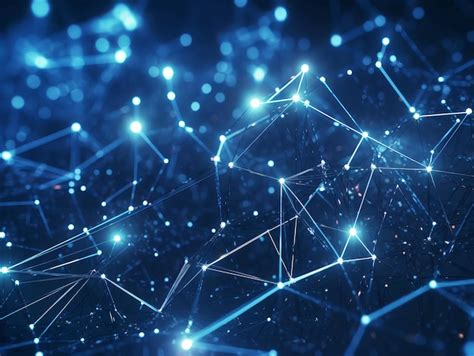 Abstract Polygonal Space Low Poly Dark Background With Connecting Dots And Lines Connection