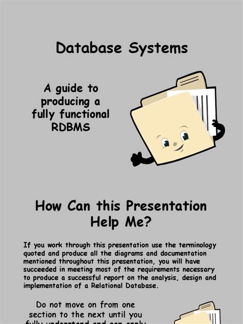 Database Systems A Guide To Producing A Fully Functional Rdbms Pdf