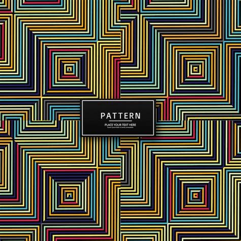 Premium Vector Abstract Colorful Geometric Lines Pattern Design
