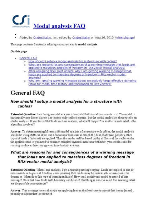 Modal Analysis Pdf Normal Mode Eigenvalues And Eigenvectors