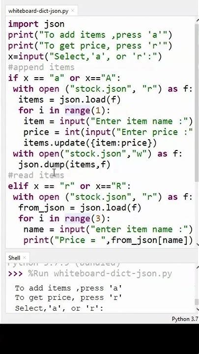 Inventory Management With Python Python Dictionary Using Json Youtube
