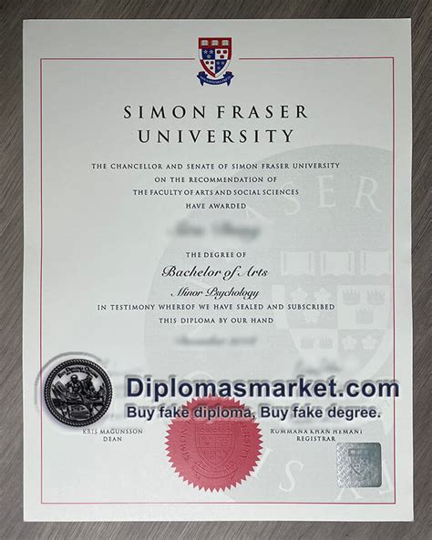 Buy Sfu Degree Order Simon Fraser University Diploma