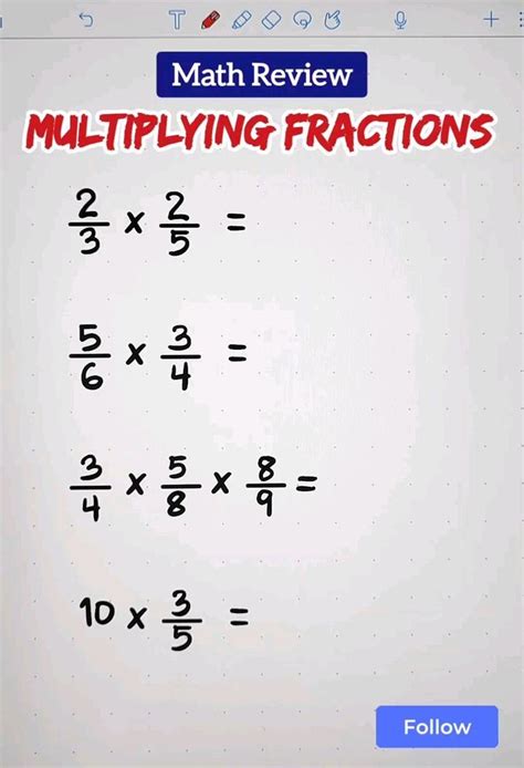Math Review Multiplying Fractions