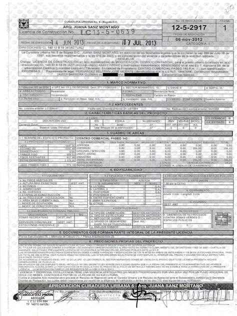 Licencia De Construcción En Bogotá Dc Pdf