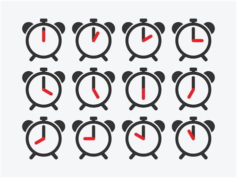 Premium Vector Clock Timer Icon Set Alarm Icon Vector Illustration On White Background