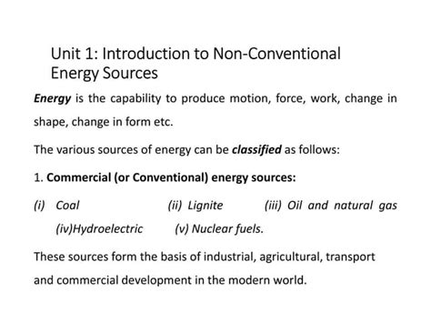 Conventional And Non Conventional Energy Sources Pptx