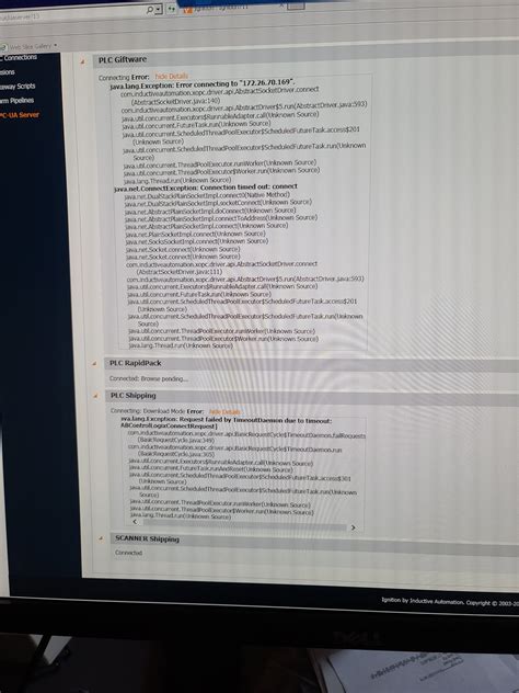 Lost Connections To All Plcs Ignition Inductive Automation Forum