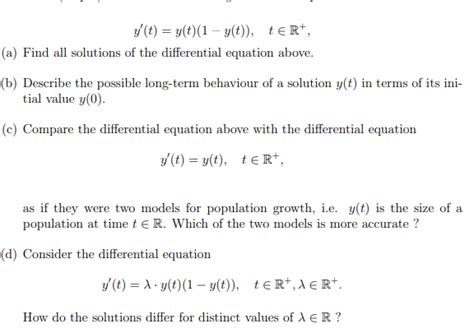 Solved Y T Y T Y T Tert A Find All Solutions Chegg Com