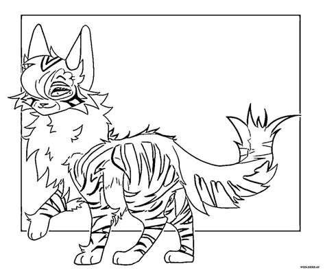 Warrior Cats Pages Firestar Coloring Ausmalen Template Clan Sketch