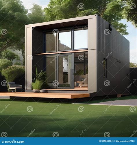 A Modular Pod Style Home With Self Sustaining Green Walls And Adaptive Living Modules3 Stock