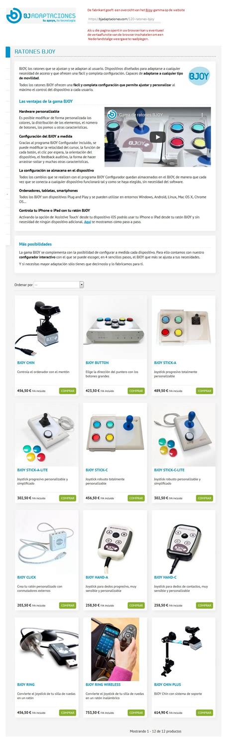 Bj Adaptaciones Bjoy Usb Switch Interface 2 Knoppen Vaph