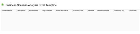 Free Scenario Analysis Excel Template Download And Guide For Effective