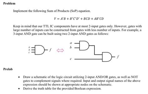 Solved Problem Implement The Following Sum Of Products Sop
