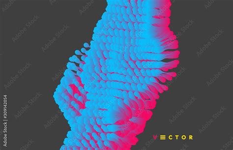 Molecular Wave Abstract Background With Dynamic Particles Layer Of