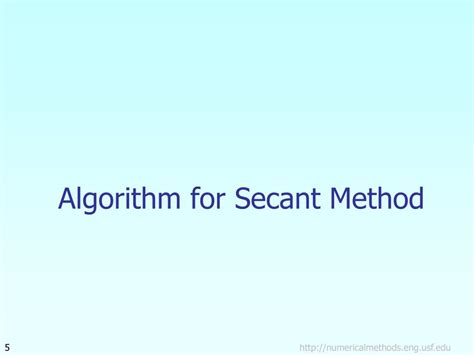 Ppt Secant Method Powerpoint Presentation Free Download Id1198042