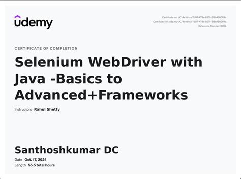 Selenium Java Santhosh Kumar Dc