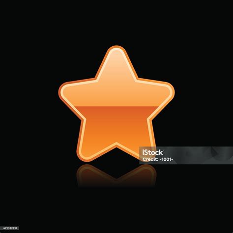 오랑주 거수 팻말 광택지 아이콘크기 크롬 그림 문자 웹 인터넷 1위에 대한 스톡 벡터 아트 및 기타 이미지 1위 강철 검은색 Istock