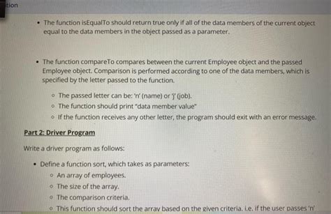 Part 1 Define The Class Employee Define And