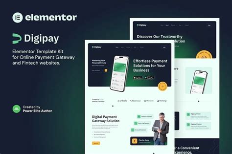 Digipay Online Payment Gateway And Fintech Elementor Template Kit