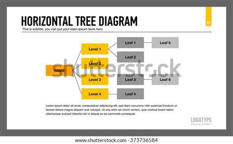 Horizontal Tree Diagram Template Stock Vector Royalty Free Shutterstock