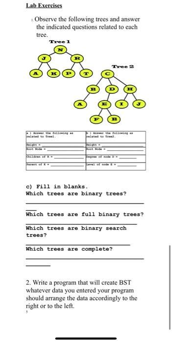 Solved Lab8 Trees Session Contents Objectives To Learn