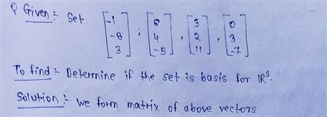 Answered Determine if the set is a basis for R³ Justify your answer 3 6 5 3 2 11 0 3 Is the