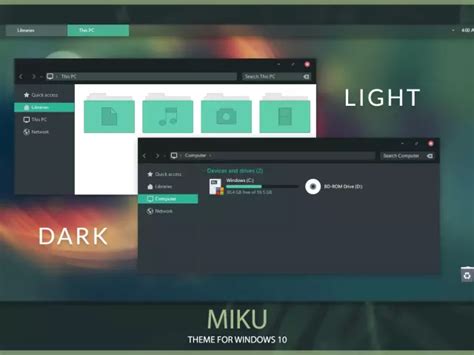 Theme Ades Gray Green For Windows 10 Download On