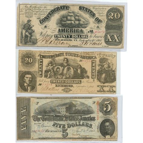 Twenty Eight 28 Confederate Notes Fair To Fine Classical