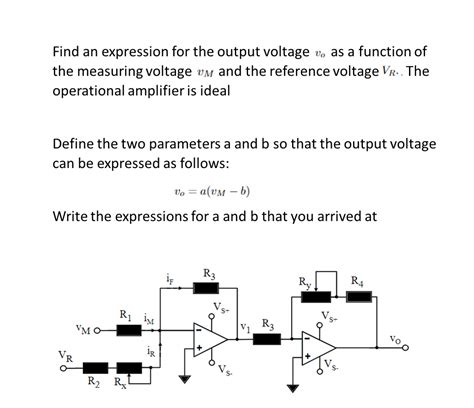 Solved Find An Expression For The Output Voltage Vo As A