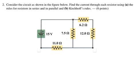 Solved Consider The Circuit As Shown In The Figure Below