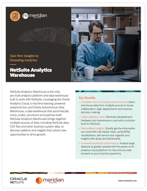 Netsuite Analytics Warehouse Meridian Business