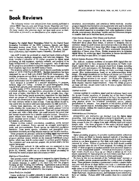 Pdf Programs For Digital Signal Processing