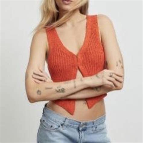 Urban Outfitters Ribbed Sweater Vest Worn A Couple Depop