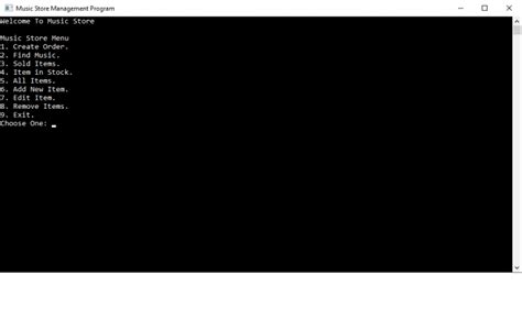 Music Store Management Systemproject C Program With Mysql Database