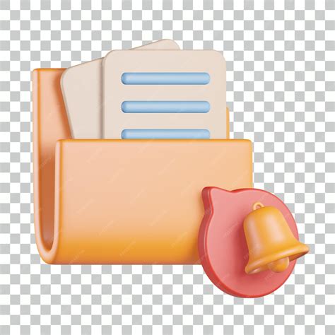 Premium Psd File Notification Alert 3d Icon