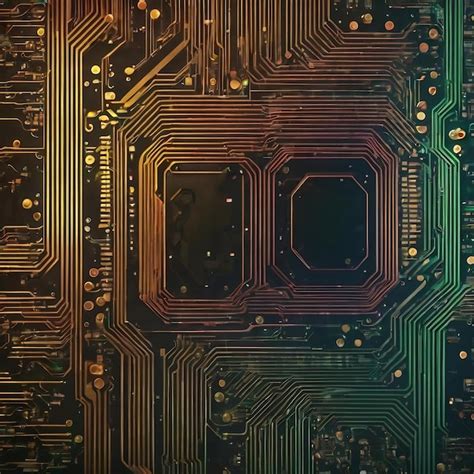 Premium Ai Image Hitech Technology Style Circuit Board Background