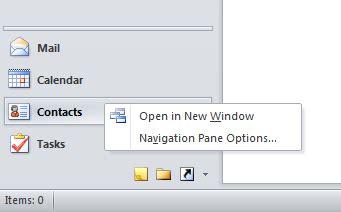 Changing The Navigation Pane Font Size In Outlook 2010