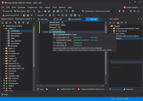 sql editor for oracle pl sql editor in oracle ide