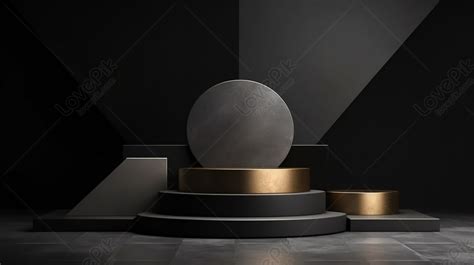 제품 디자인을 위한 우아한 어두운 배경을 갖춘 놀라운 3d 렌더링 기하학적 연단 연단 배경 놀라 배경 우아 배경 이미지 Hd 연단 놀라 우아 배경 사진 무료