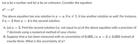 Solved Let A Be A Number And Let X Be An Unknown Consider Chegg Com